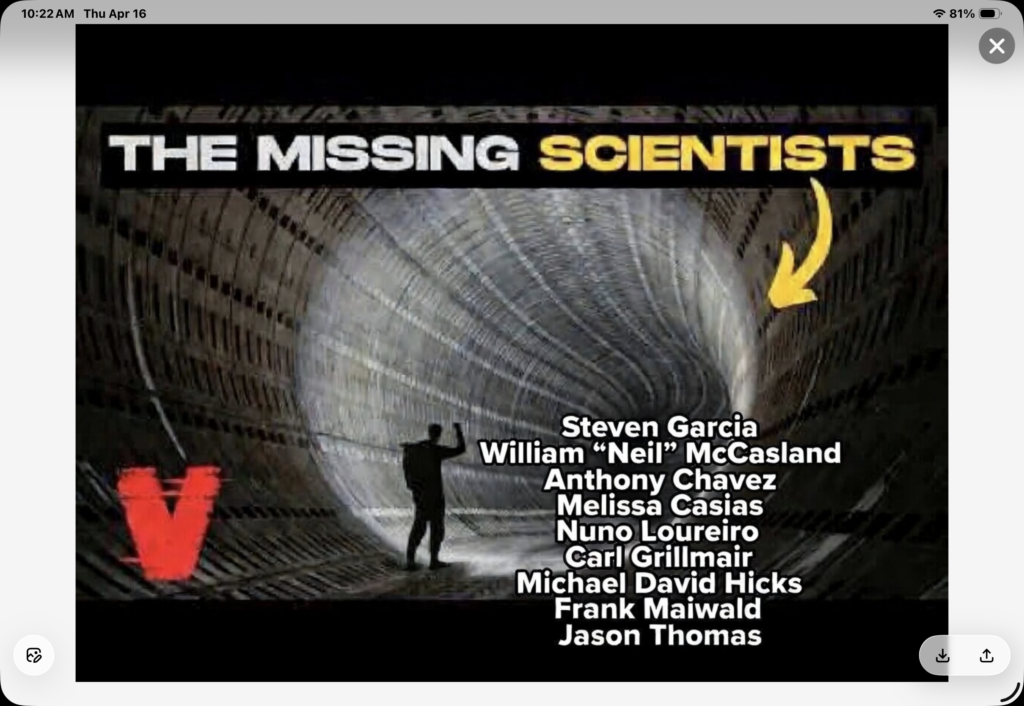White House Investigating Wave of Missing or Dead Scientists ...